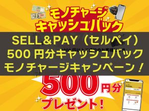 セルペイ500円キャッシュバックモノチャージキャンペーン！ - セルペイブログ｜プリペイドカードのSellpay